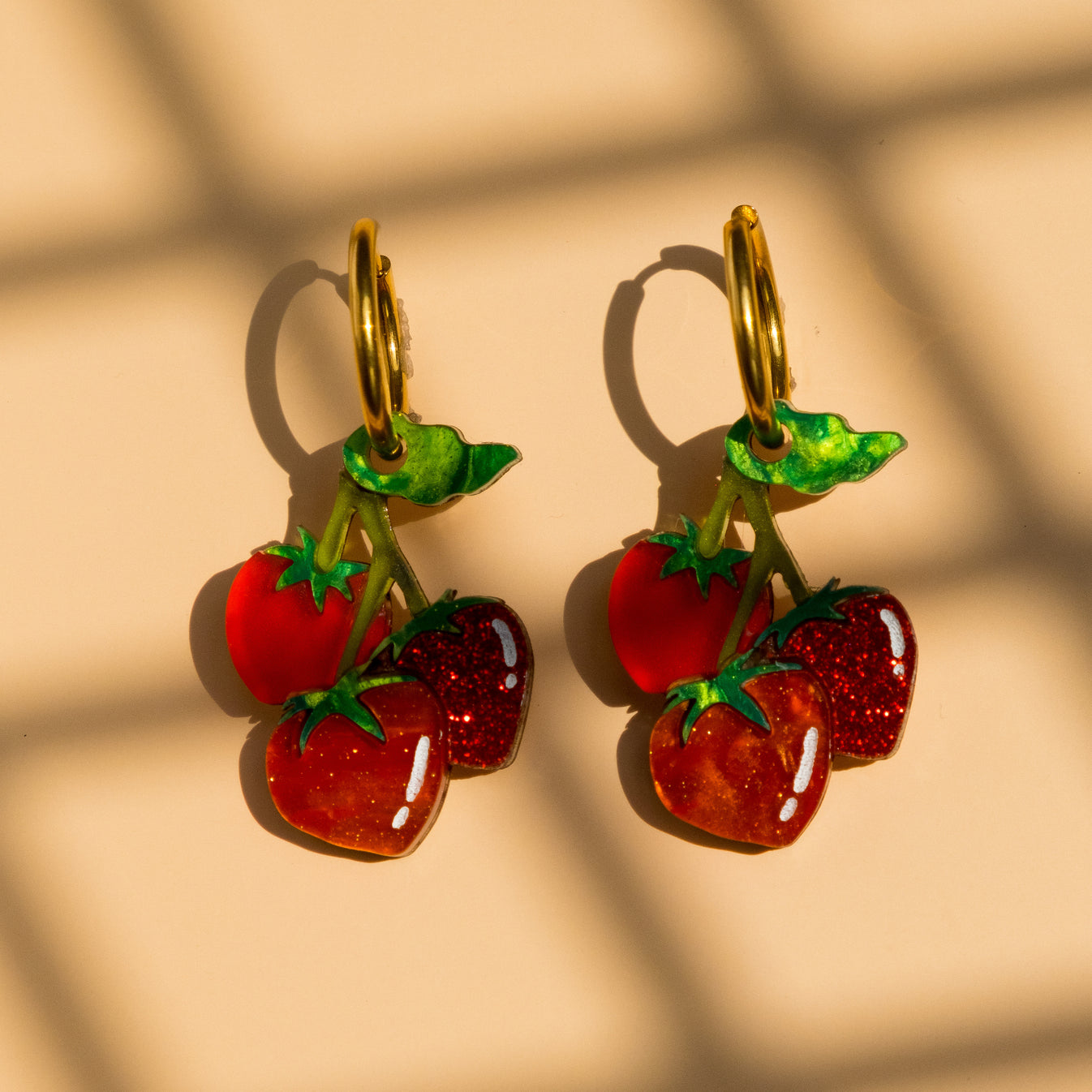 Tomato Vine Hoop Earrings – Cuteryko
